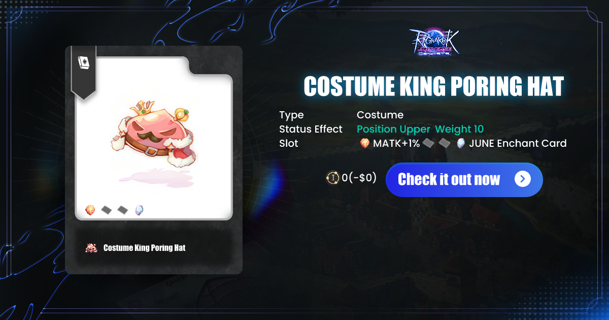 Costume King Poring Hat - Marketplace | Maxion