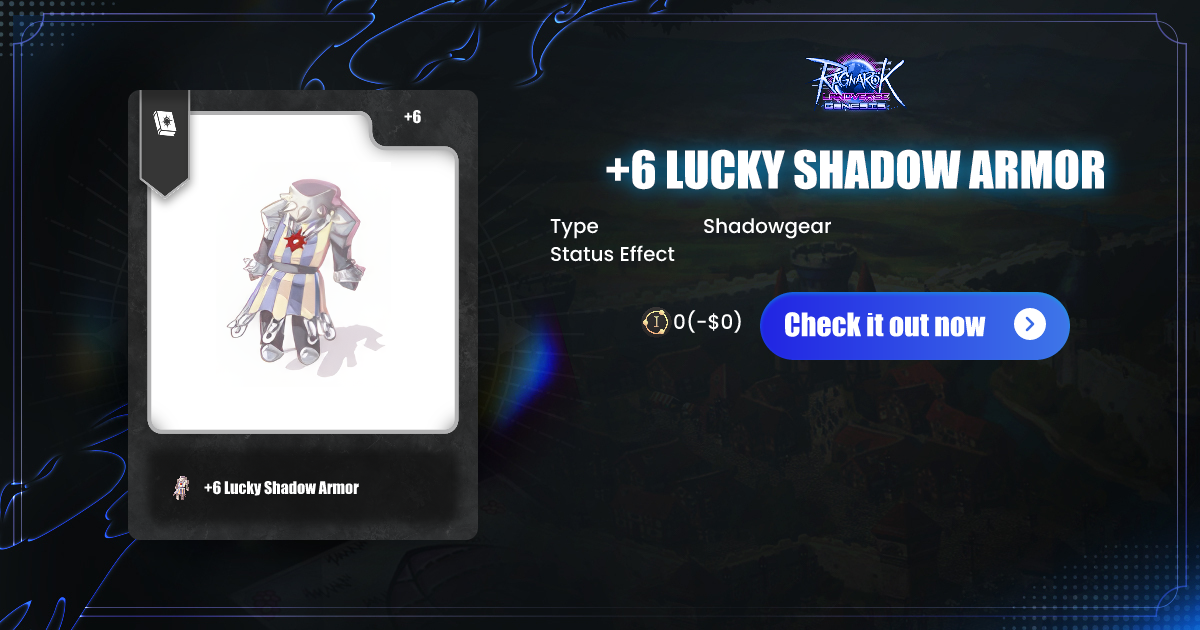 +6 Lucky Shadow Armor - Marketplace | Maxion