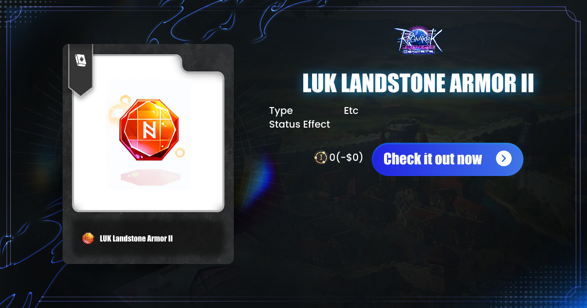 LUK Landstone Armor II - Marketplace | Maxion