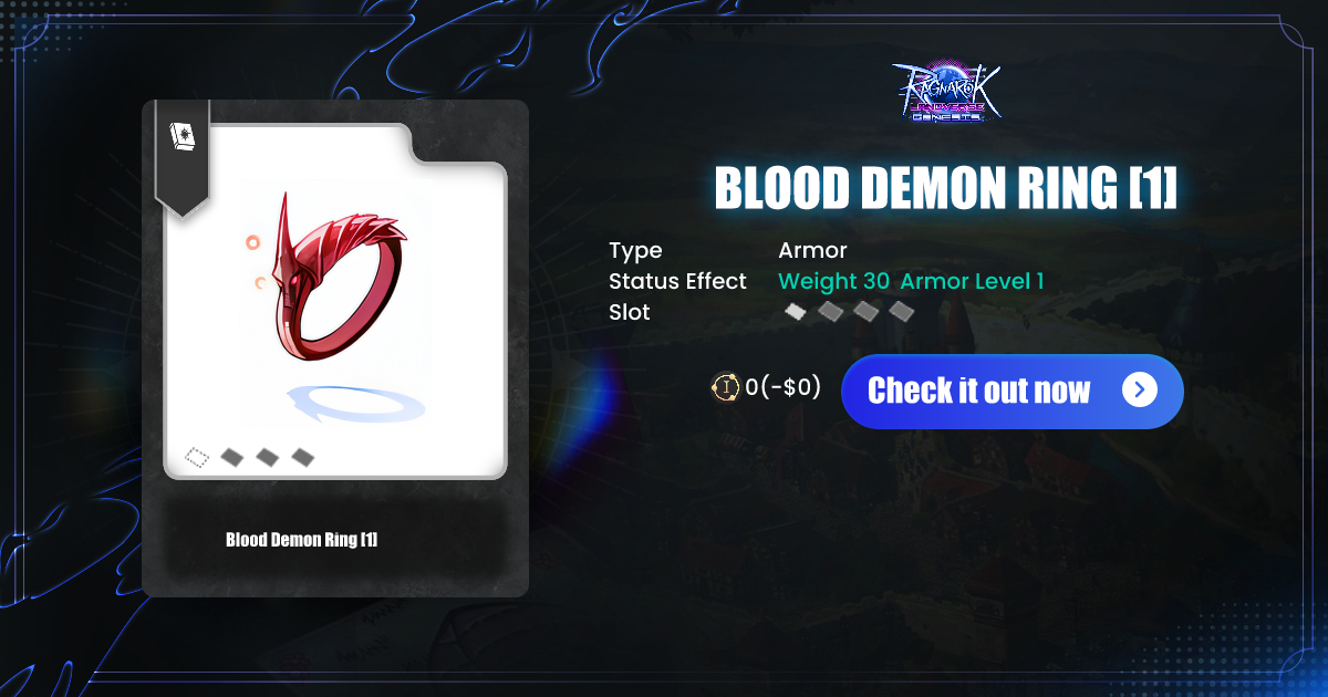 Blood Demon Ring [1] - Marketplace | Maxion