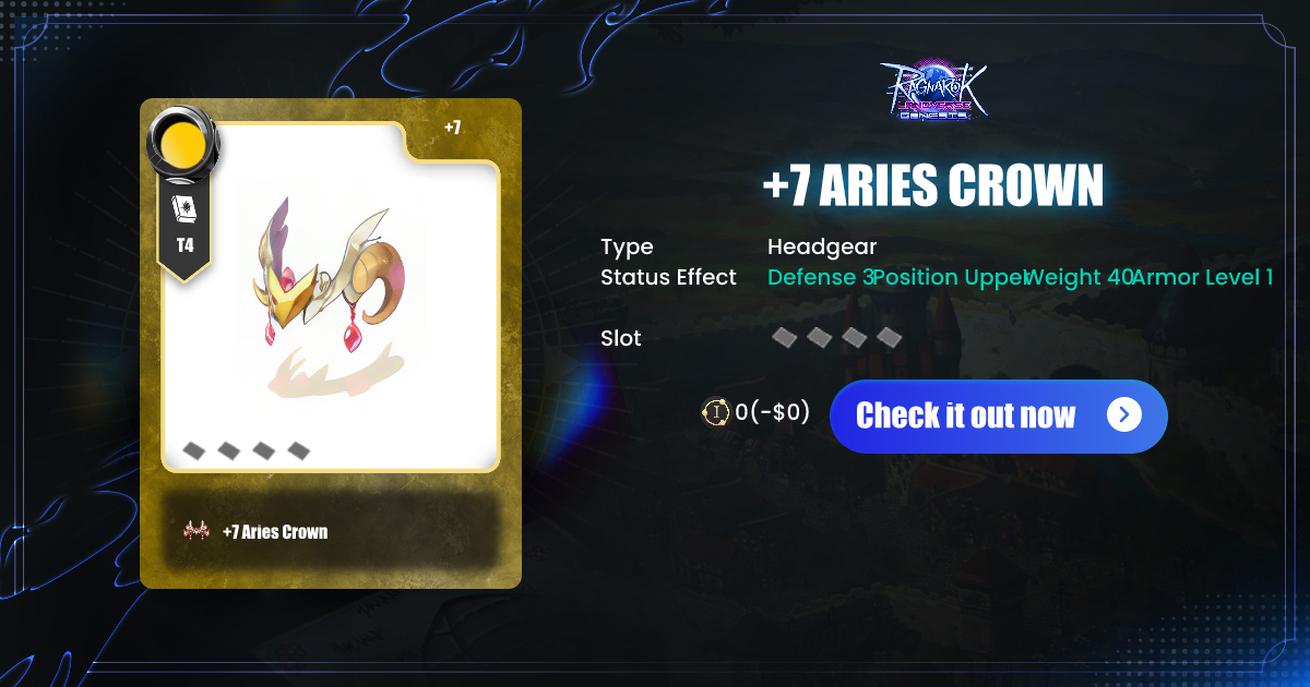 +7 Aries Crown - Marketplace | Maxion