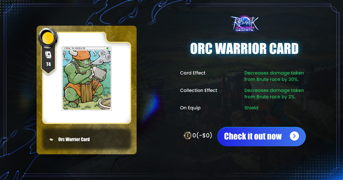 Orc Warrior Card - Marketplace | Maxion
