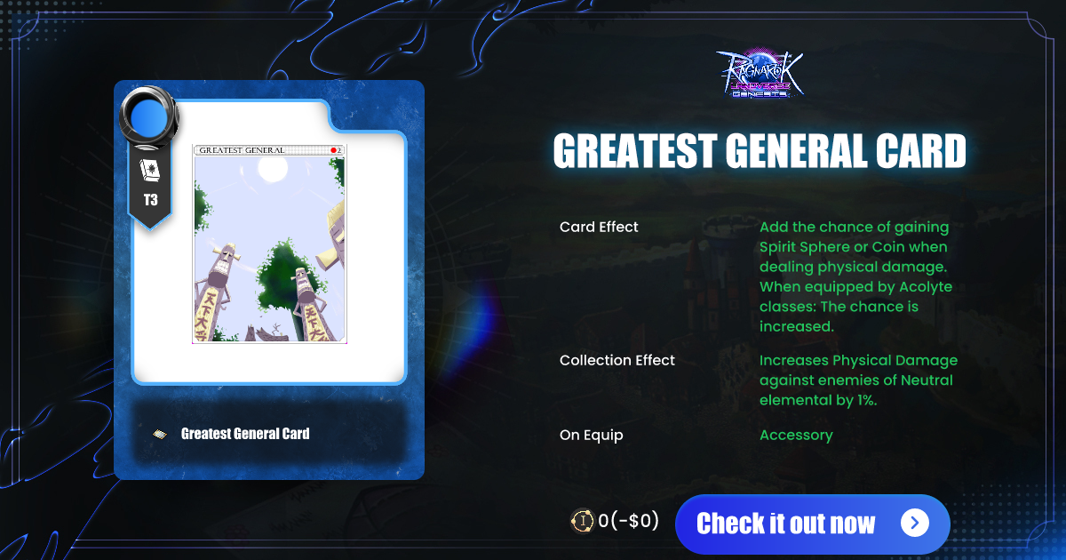 Greatest General Card - Marketplace | Maxion