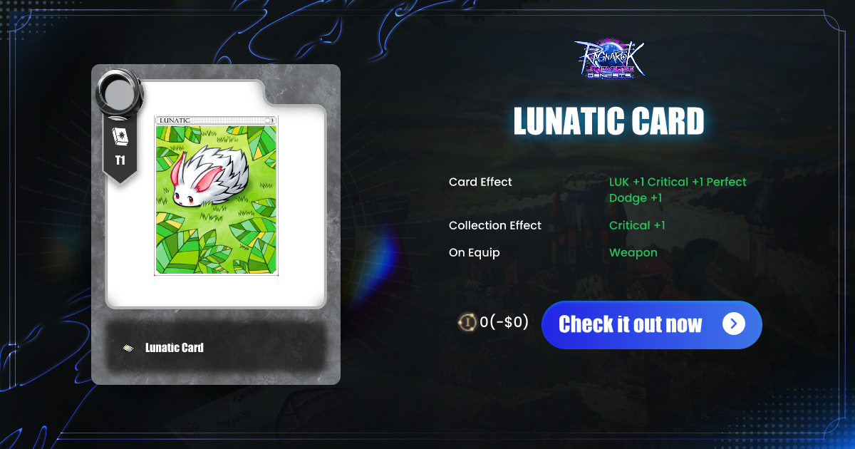 Lunatic Card - Marketplace | Maxion