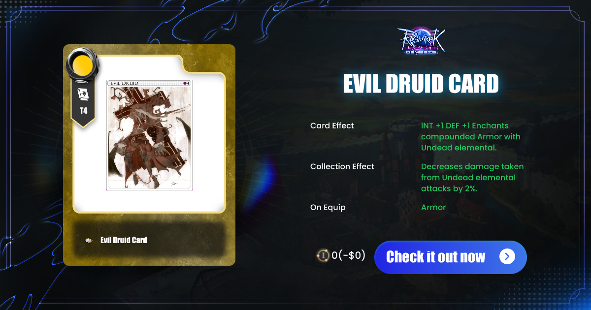 Evil Druid Card - Marketplace | Maxion