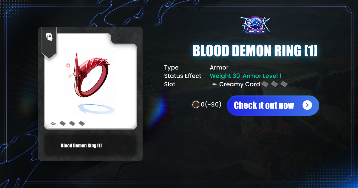 Blood Demon Ring [1] - Marketplace | Maxion