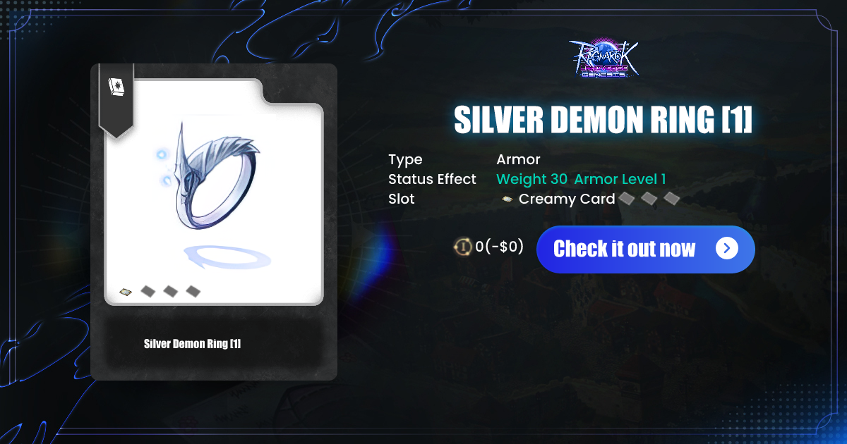 Silver Demon Ring [1] - Marketplace | Maxion