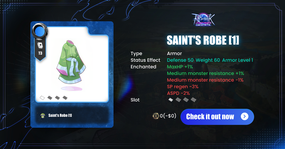 Saint's Robe [1] - Marketplace | Maxion
