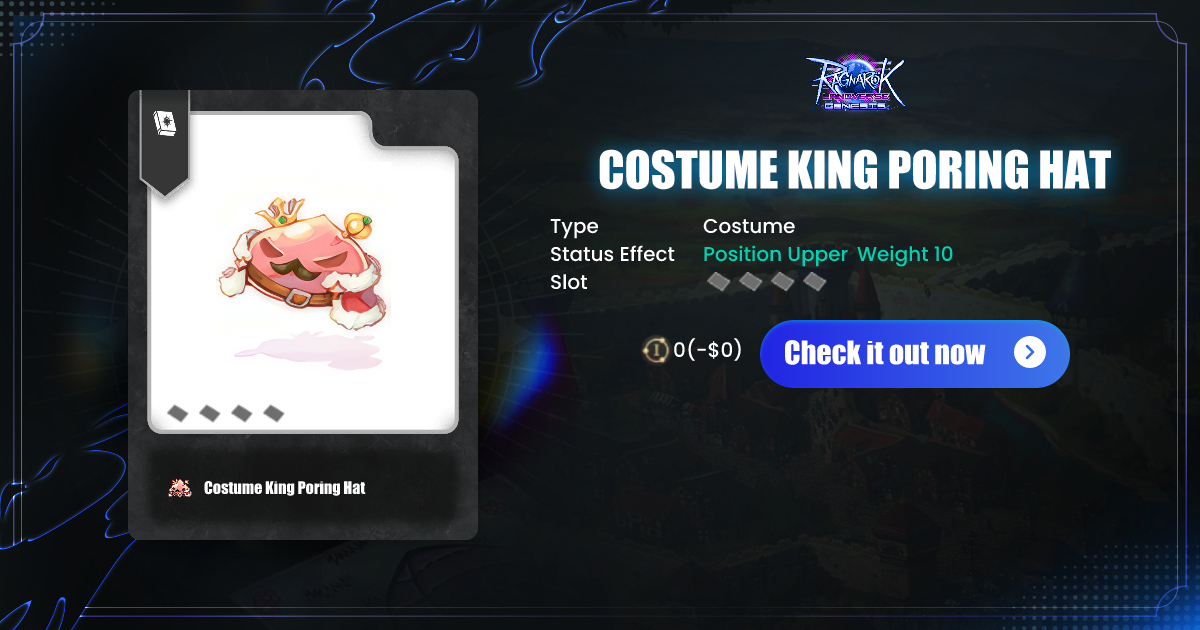 Costume King Poring Hat - Marketplace | Maxion