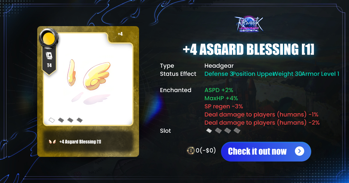 +4 Asgard Blessing [1] - Marketplace | Maxion