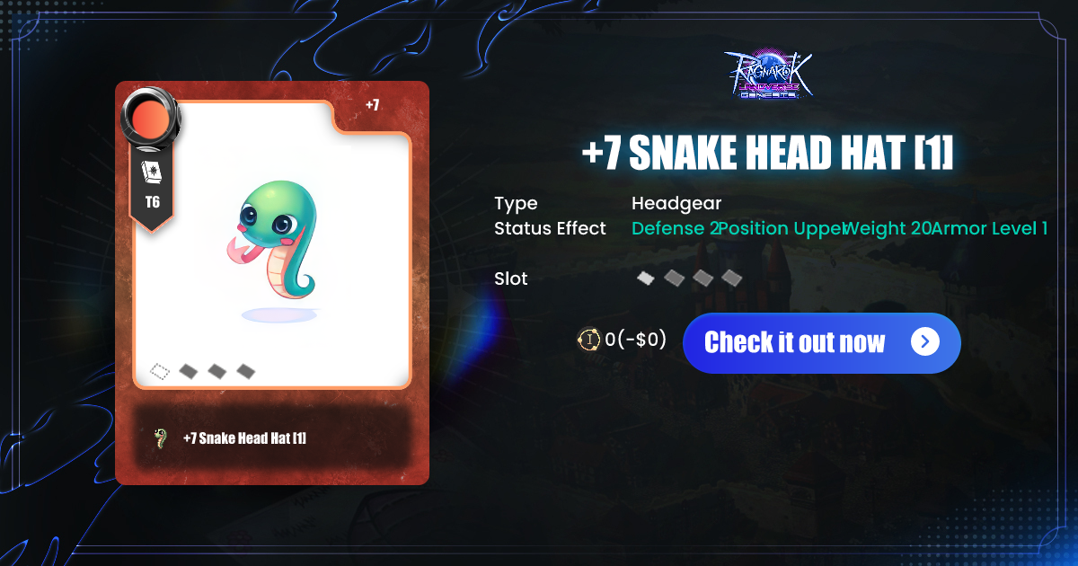 +7 Snake Head Hat [1] - Marketplace | Maxion