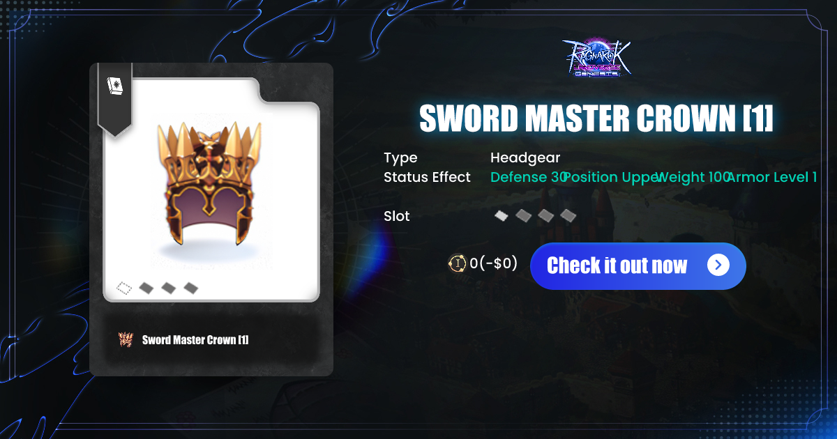 Sword Master Crown [1] - Marketplace | Maxion