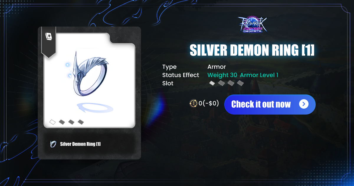 Silver Demon Ring [1] - Marketplace | Maxion