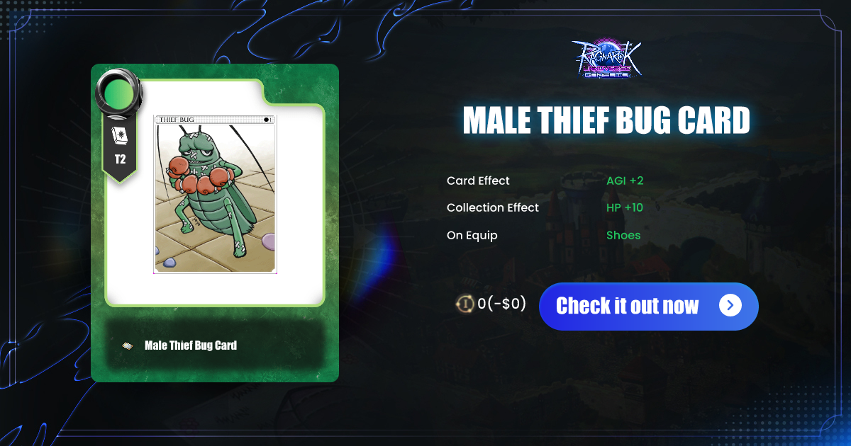 Male Thief Bug Card - Marketplace | Maxion