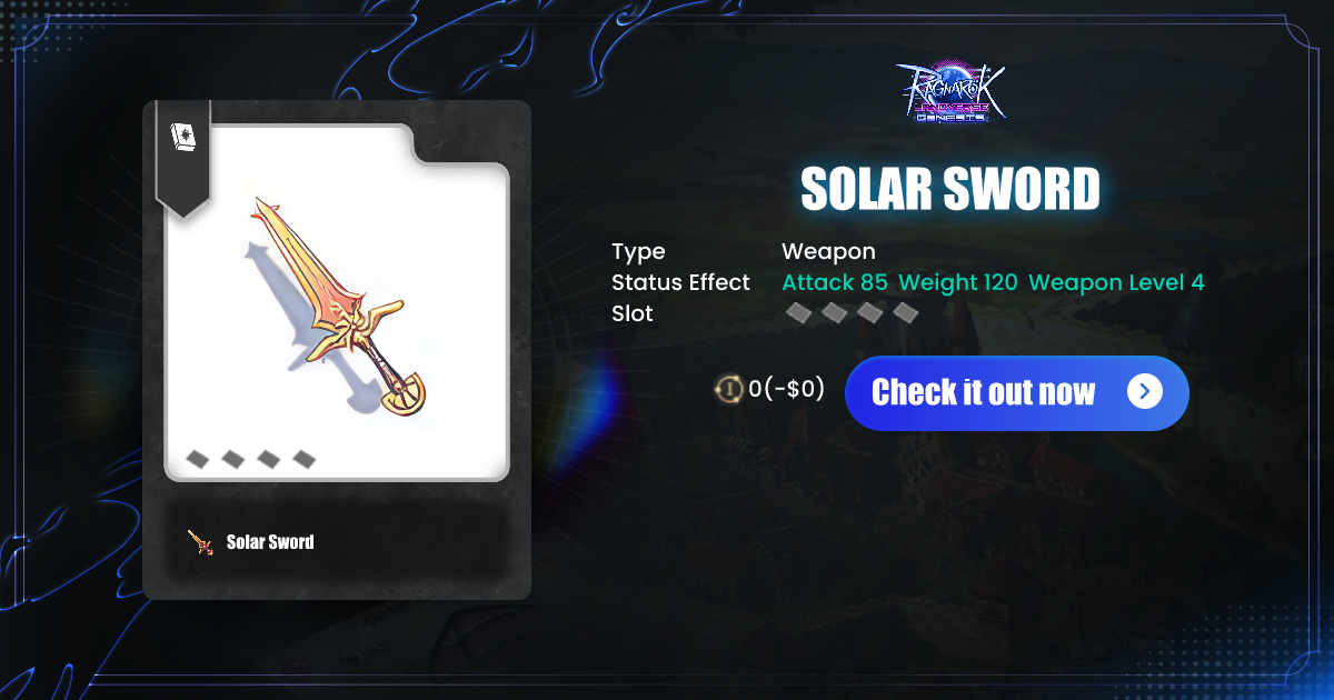 Solar Sword - Marketplace | Maxion