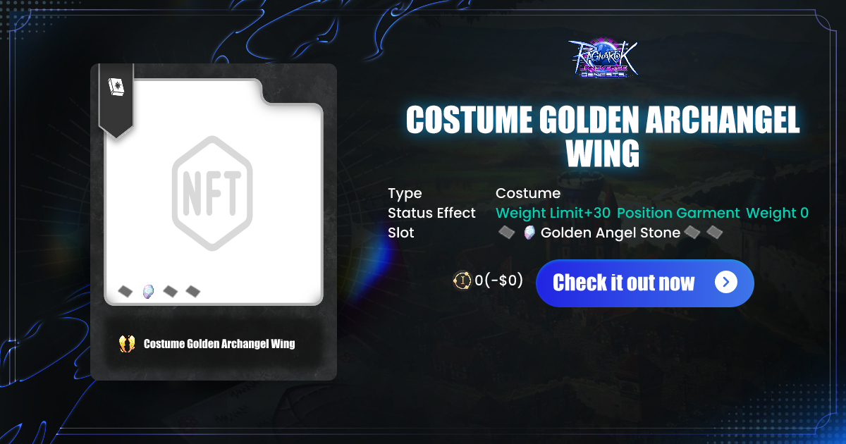 Costume Golden Archangel Wing - Marketplace | Maxion
