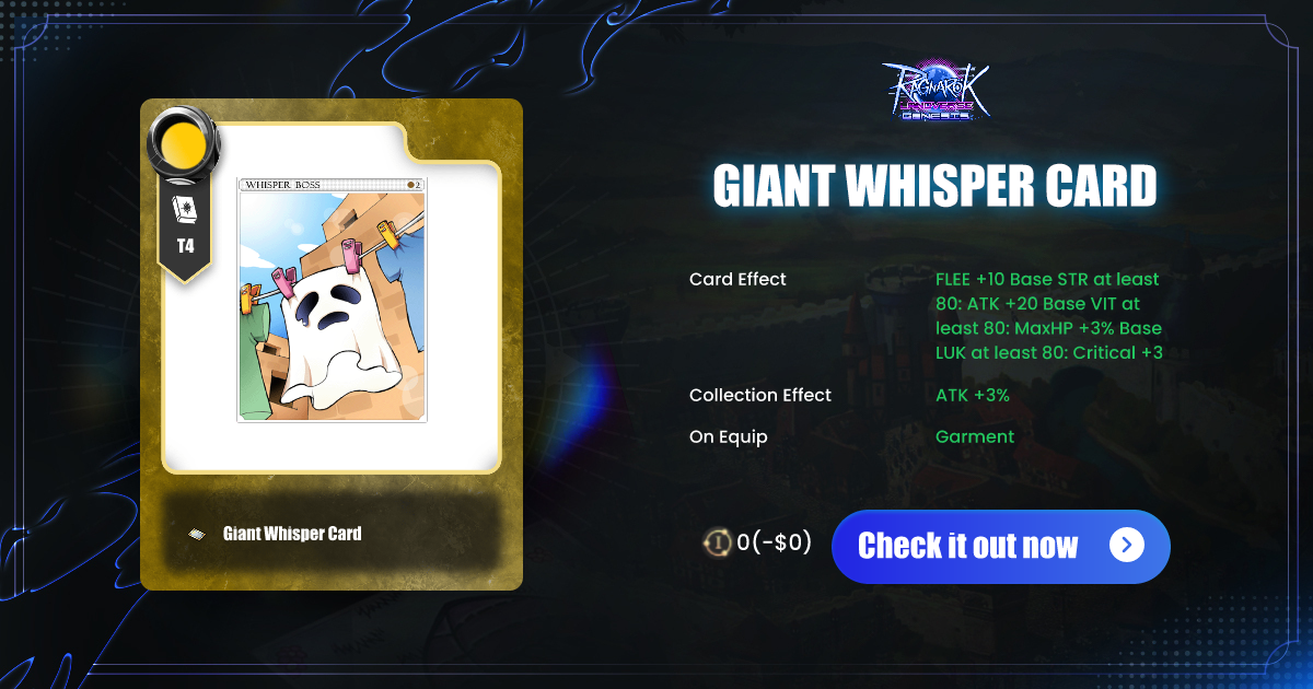 Giant Whisper Card - Marketplace | Maxion