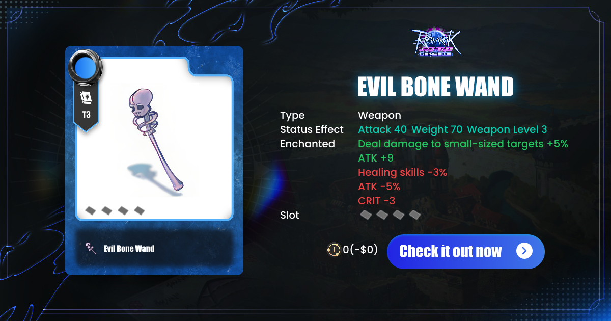 Evil Bone Wand - Marketplace | Maxion