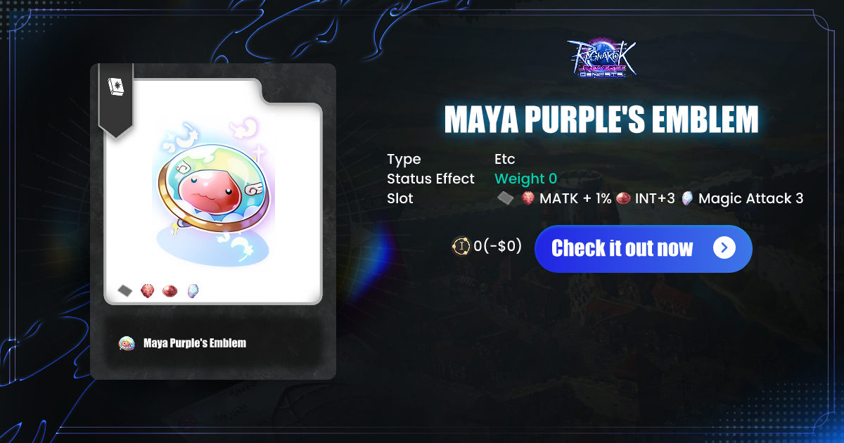 Maya Purple's Emblem - Marketplace | Maxion
