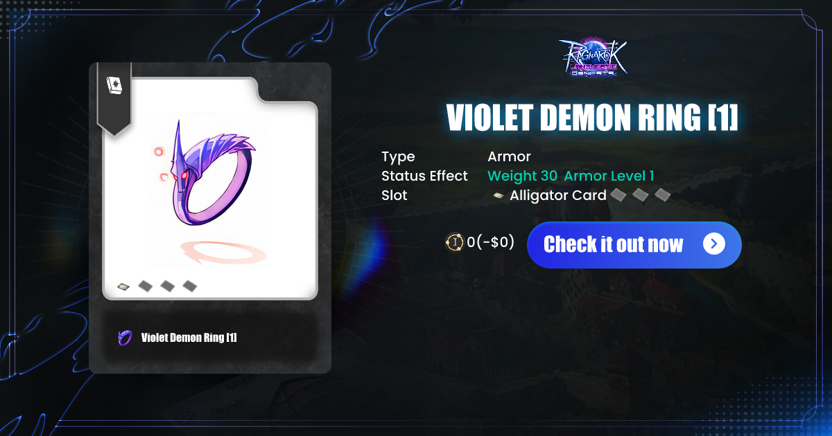 Violet Demon Ring [1] - Marketplace | Maxion
