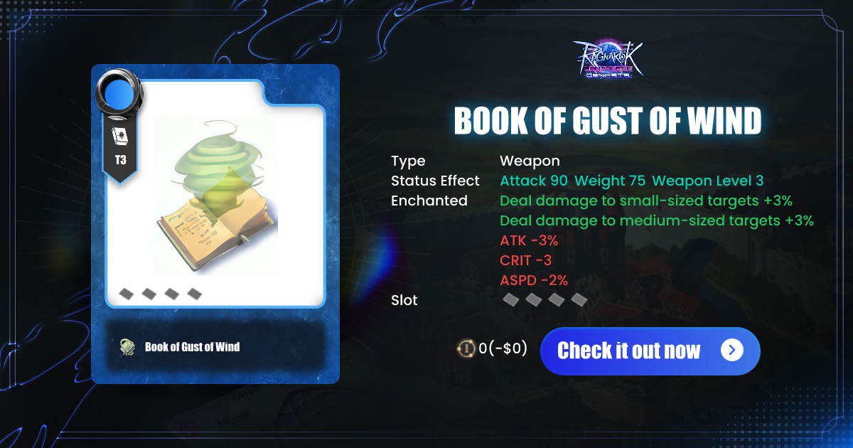 Book of Gust of Wind - Marketplace | Maxion