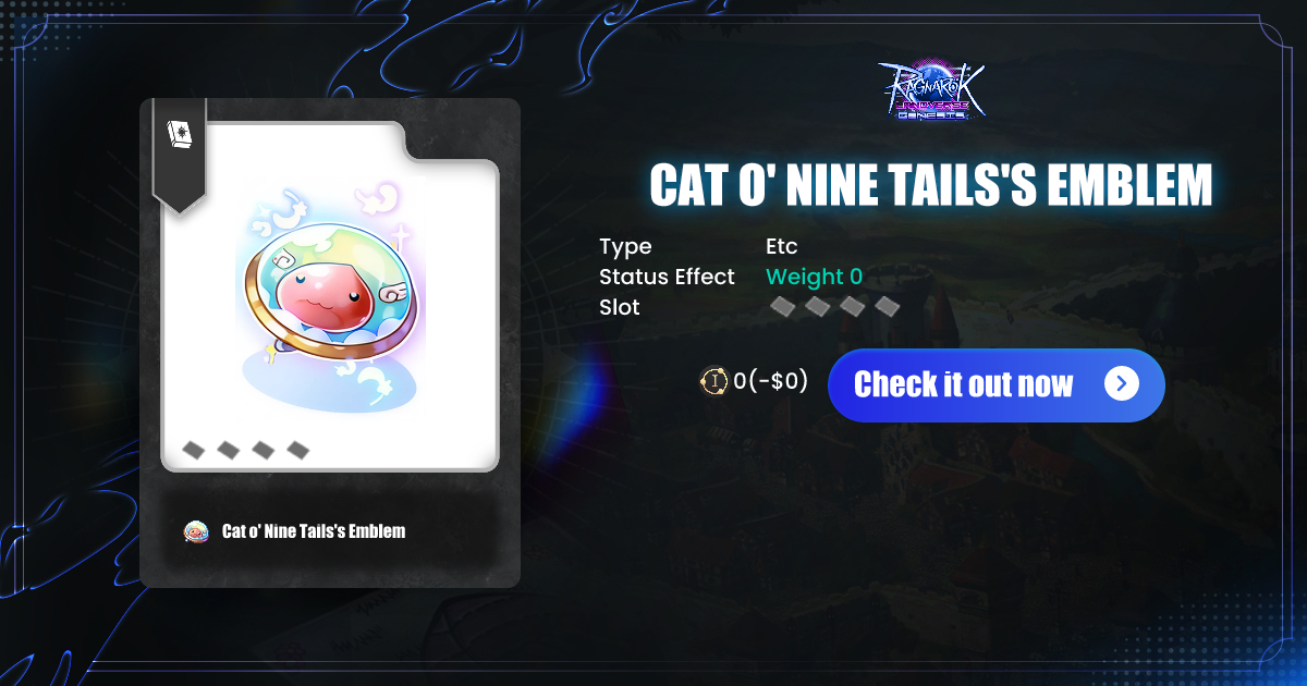 Cat o' Nine Tails's Emblem - Marketplace | Maxion
